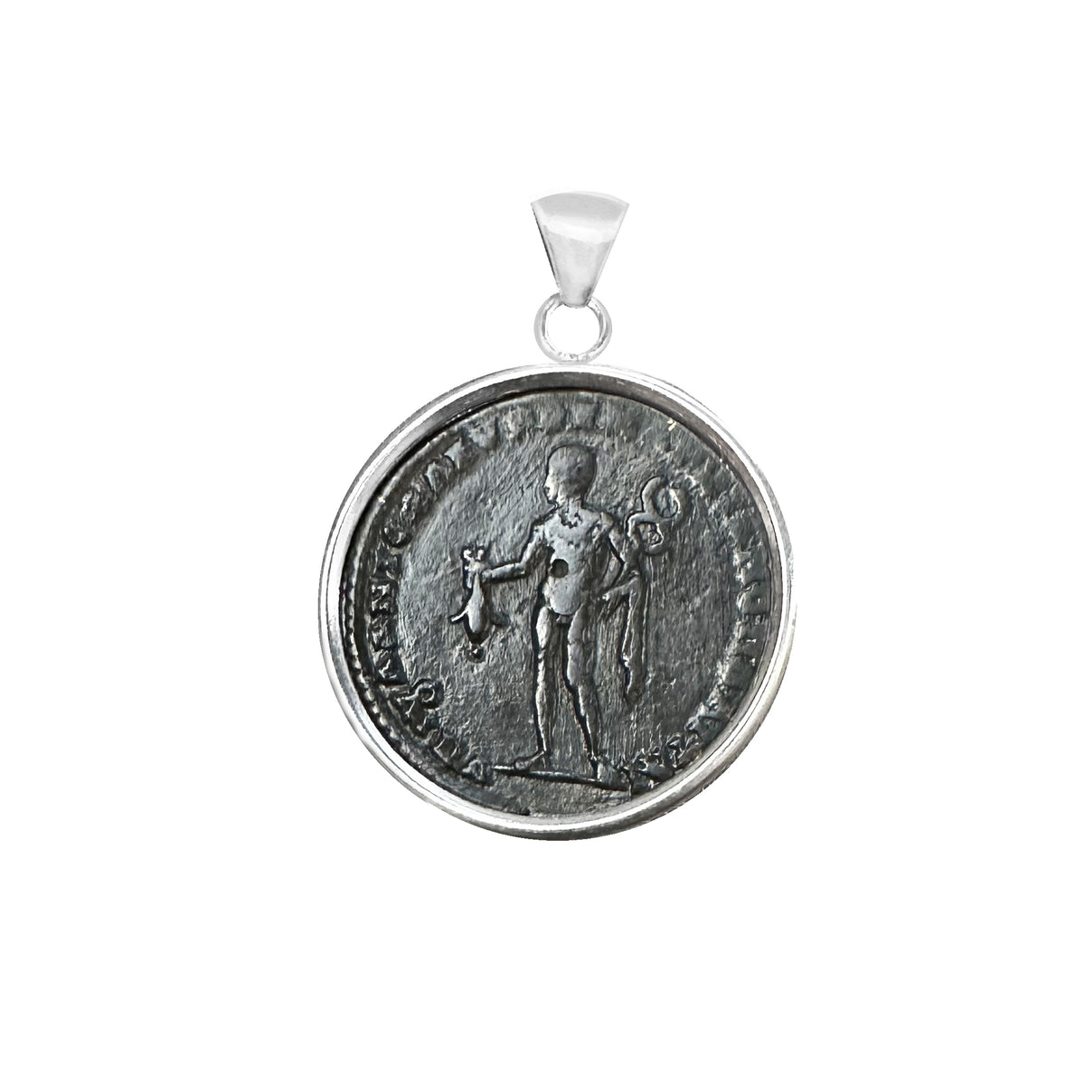 GOD MERCURY Genuine Ancient Roman Bronze Coin 3rd century AD Pendant ...