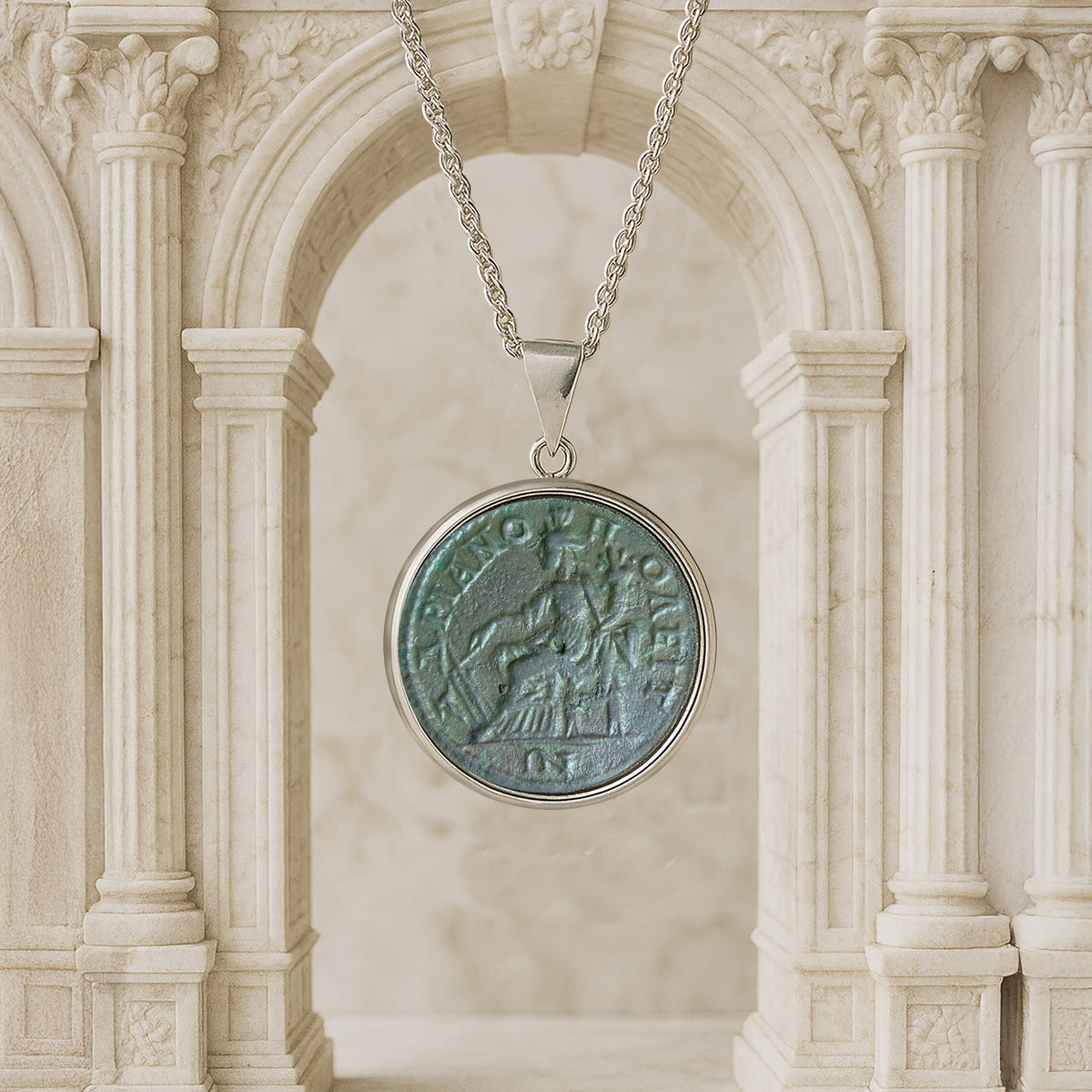 GODDESS FORTUNA Genuine Ancient Roman bronze coin 3 Century AD silver ...